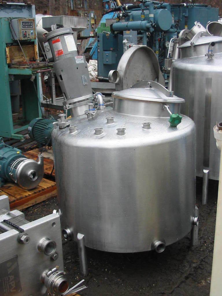 100 gal. Vertical Agitated Tank, Sanitary